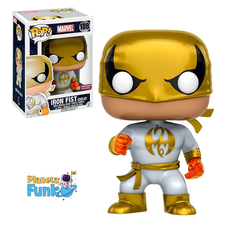Funko Pop! Marvel Iron Fist (gold) 188 PX Exclusive - Planeta Funko